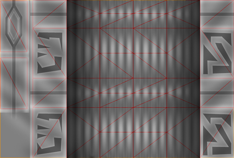 This is the Texture map for the 2D Edges on the Sword. You see them as ...