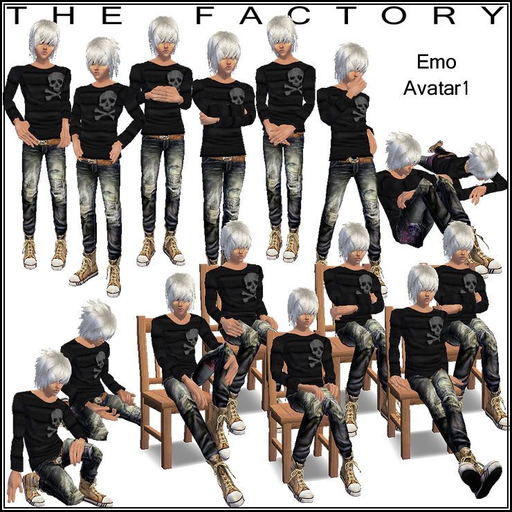 Above is the image of some of the poses for this product, including 6 ...